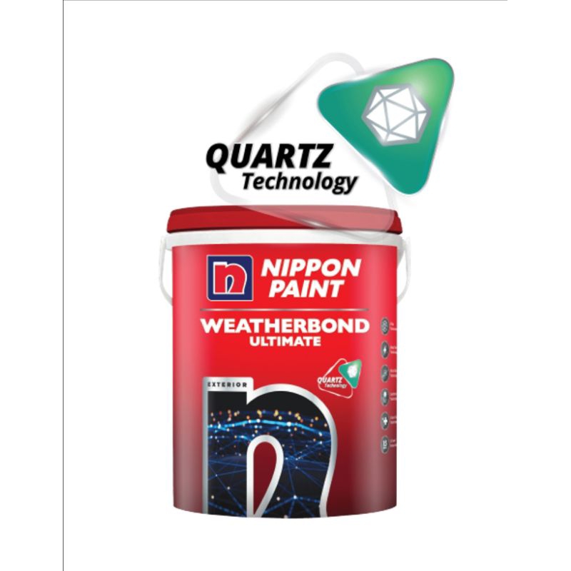 5L Nippon Paint Weatherbond Quartz Ultimate Exterior Paint | Shopee ...