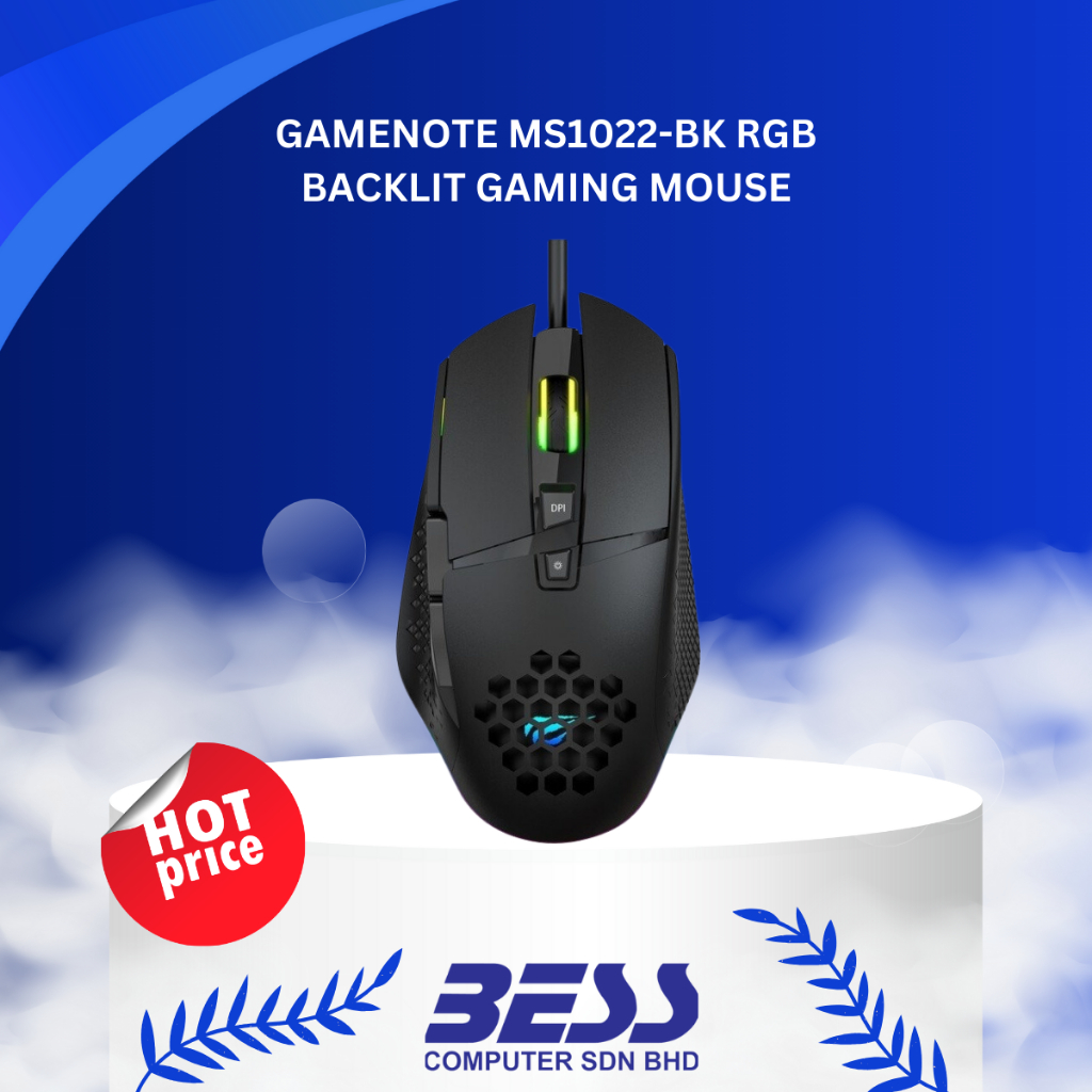 GAMENOTE MS1022-BK RGB BACKLIT wired GAMING MOUSE | Shopee Malaysia