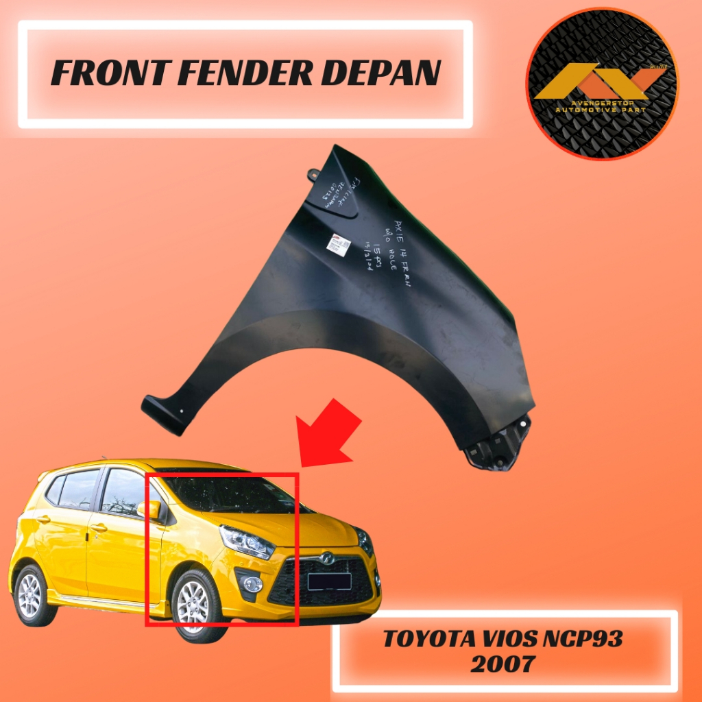 Perodua Front Fender Axia 2014 - 2020 Fender Besi Mudguard No and With ...