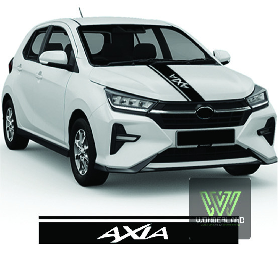 Car Hood Bonnet Sticker for Perodua Axia Auto Body Engine Cover Decor ...