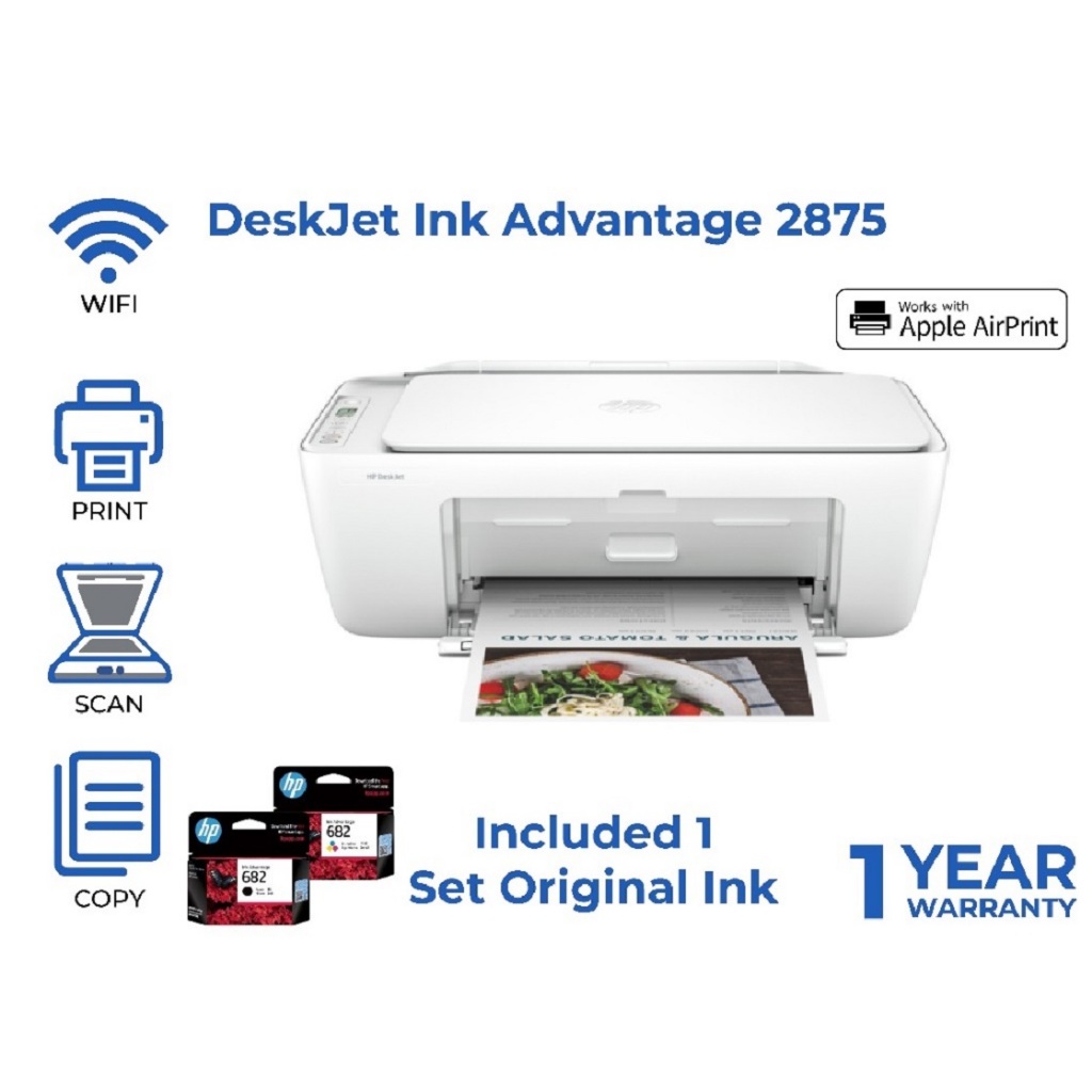 [NEW 2024] HP DeskJet Ink Advantage 2875 All-in-One Printer | Shopee ...