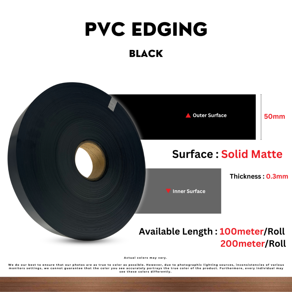 PVC Edging Banding Sisi Papan Kulit Papan Pagar Hijau Dawai(22mm/25mm ...