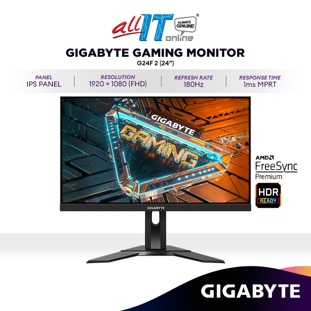 GIGABYTE G24F 2 24" FHD IPS Gaming Monitor | 180Hz (OC) | AMD FreeSync ...