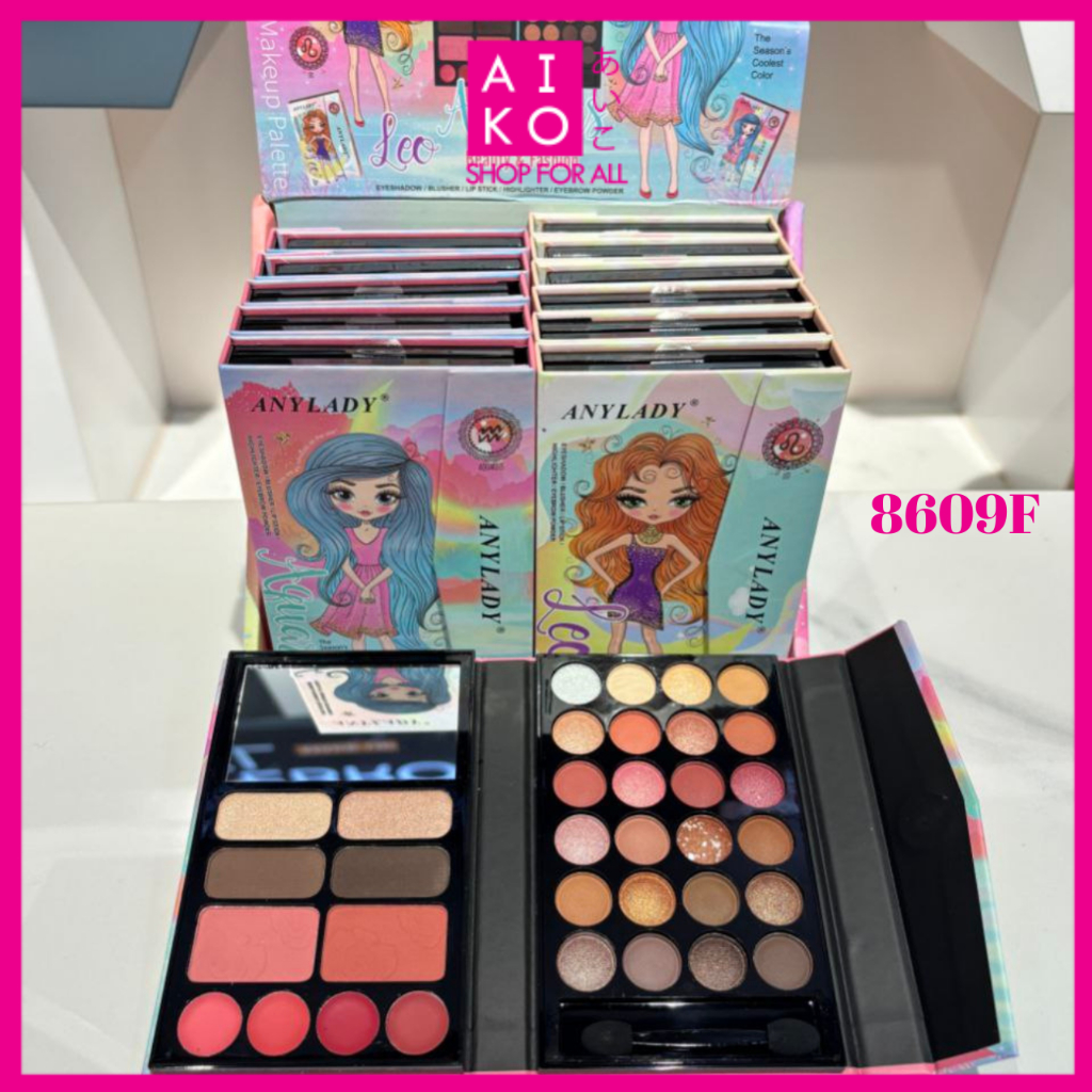 (AIKO) ANYLADY 34 COLORS AQUARIUS LEO EYESHADOW MAKEUP PALETTE (8609F ...