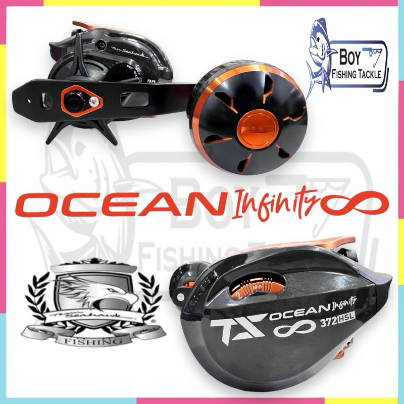 23 TEAM SEAHAWK OCEAN INFINITY 8 JIGGING REEL FISHING REEL 372HSL ...