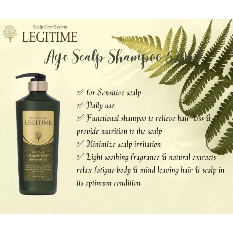 Legitime Age Scalp Shampoo (520ml) | Shopee Malaysia