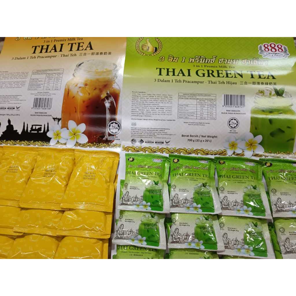 888 Thai Milk Tea & Thai Green Tea 35g per Sachet | Shopee Malaysia