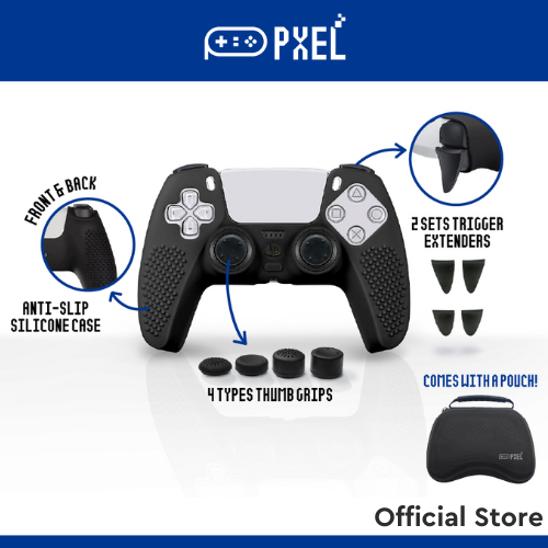 PXEL PS5 DualSense 4-in-1 Starter Pack Controller Case– Design for ...