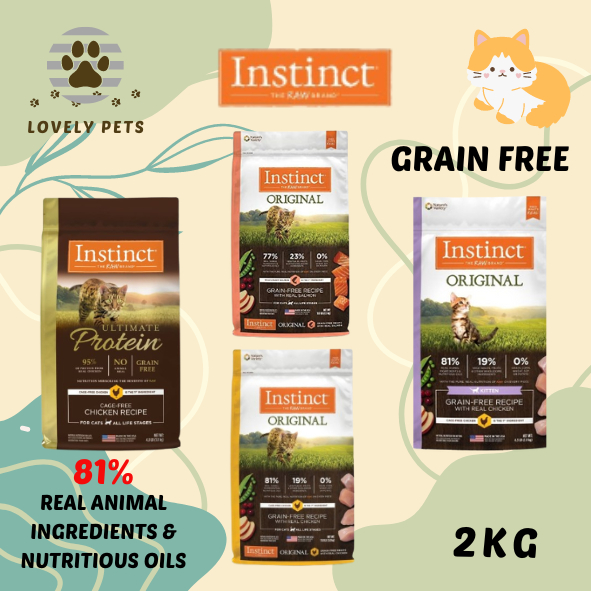 INSTINCT ORIGINAL GRAIN FREE CAT FOOD (2KG / 2.2KG) ULTIMATE PROTEIN (1.8KG) | Shopee Malaysia