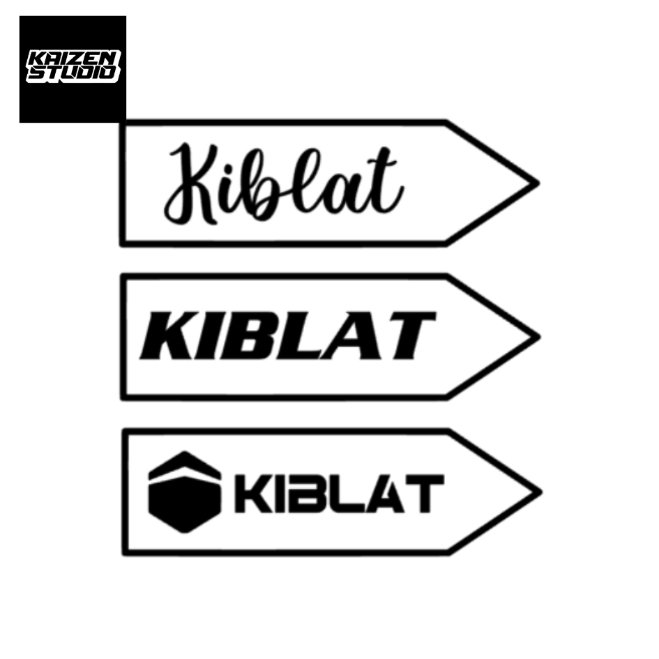 KAIZEN STUDIO Kiblat Sign Islamic Cutting Vinyl Sticker | Shopee Malaysia