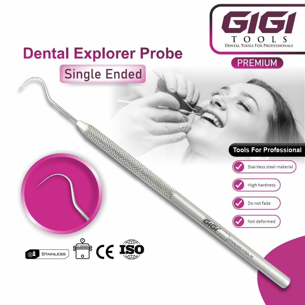 GIGI Tools Dental Explorer Probe 5 Scaler Stainless Steel CE For ...