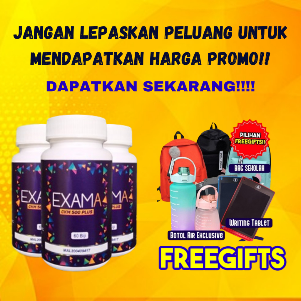 KAPSUL VITAMIN MINDA EXAMA BOOTSTER MINDA CERDAS & PINTAR 100% ORIGINAL HQ | Shopee Malaysia