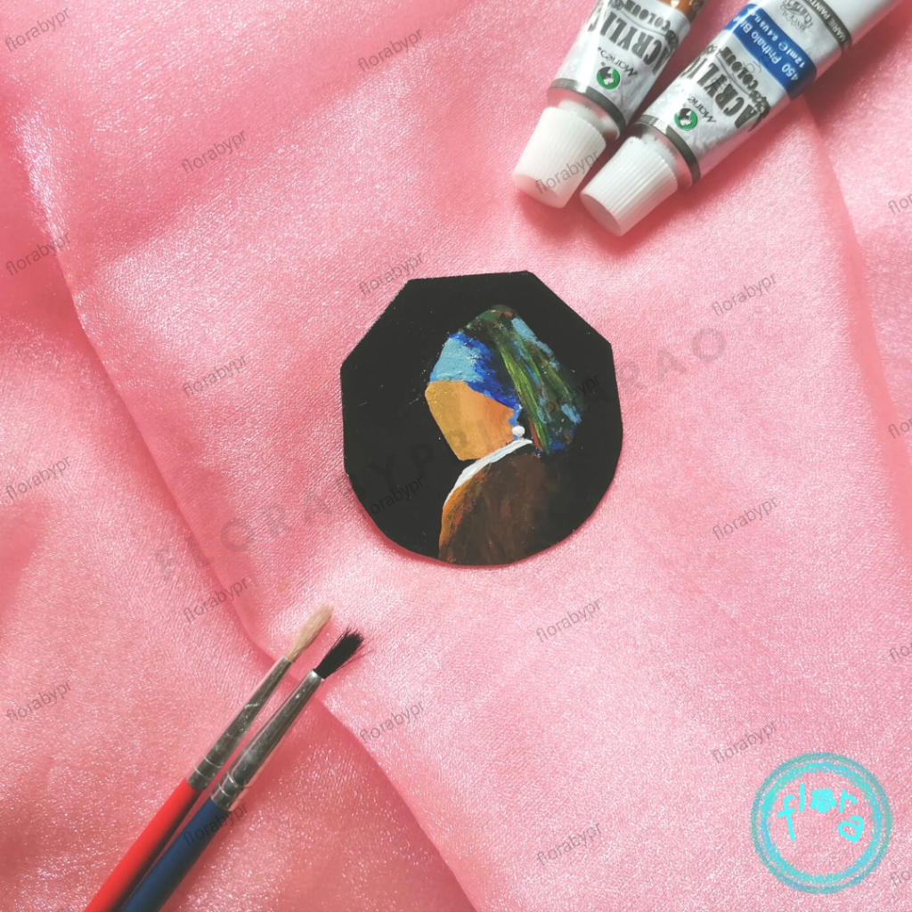 Flora Girl With A Pearl Earring Magnet 5x5 Cm Shopee Malaysia