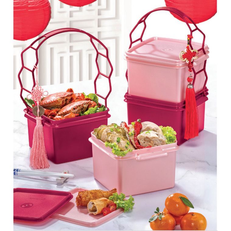 8'4031 Tupperware Tup Tiffin 550ml/Double Deep Duo Set 1.7L/Small Goody ...