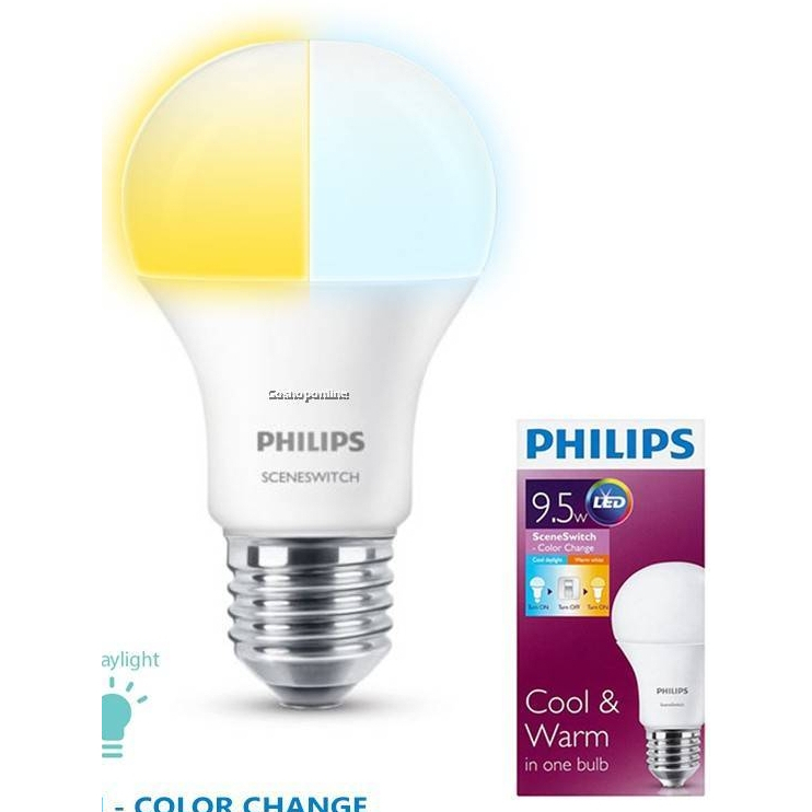 Philips Scene Switch LED Bulb 9.5W Duo Colour E27 | Shopee Malaysia