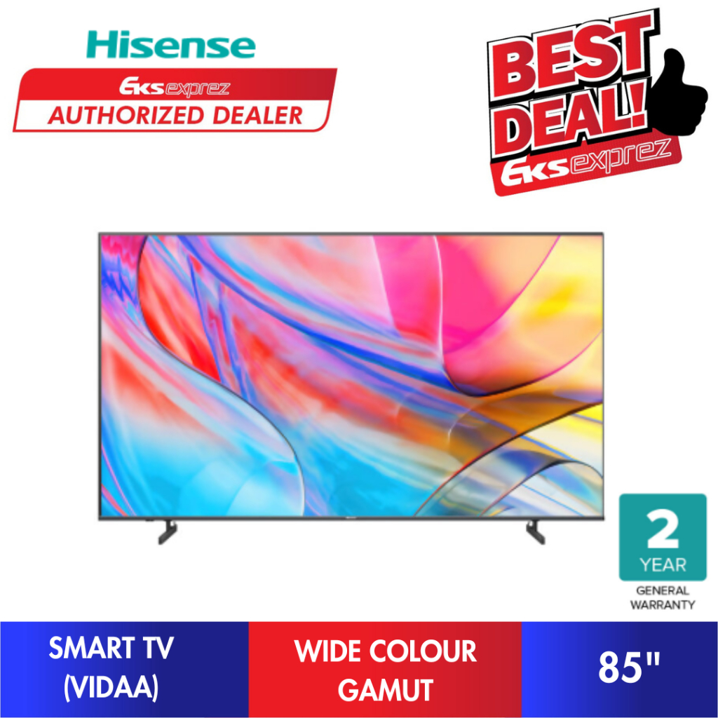 [FREE SHIP + Bracket] Hisense 4K UHD LED SMART TV (85'') 85A7K with VIDAA U5.0 Dolby Vision HDR ...