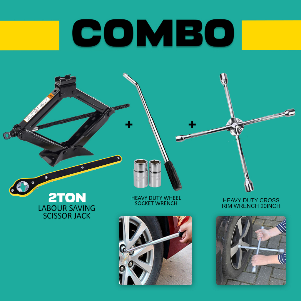 Manual Scissors Jack Car Heavy Duty Car Jack Kereta Jack Tayar Jek ...