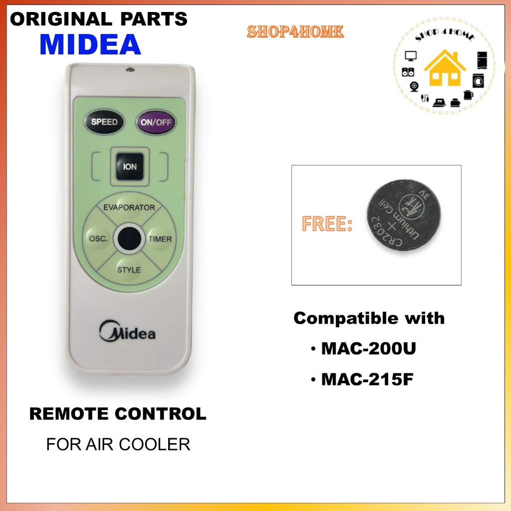 **ORIGINAL REMOTE** MIDEA REMOTE CONTROL FOR AIR COOLER REMOTE CONTROL ...