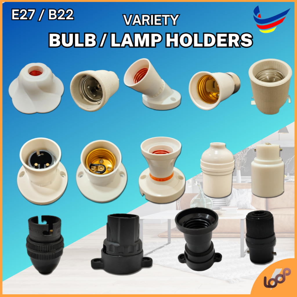 LAMP HOLDER / BULB HOLDER / WEDGE HOLDER / PEMEGANG TAPAK MENTOL (E14/E27/B22/E40) | Shopee Malaysia