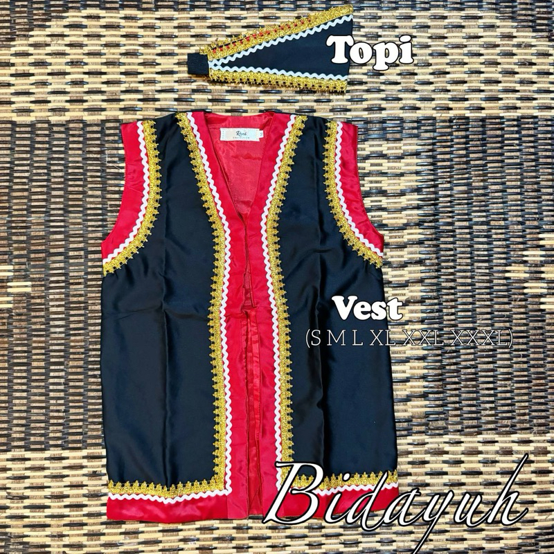 VEST BIDAYUH DAN TOPI SET | Shopee Malaysia