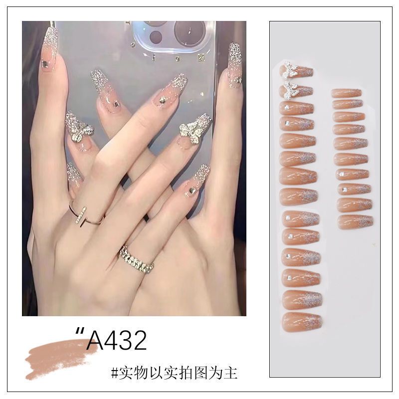24 PC / wedding/ dinner/party /daily/ False Nails /LongNails | Shopee ...