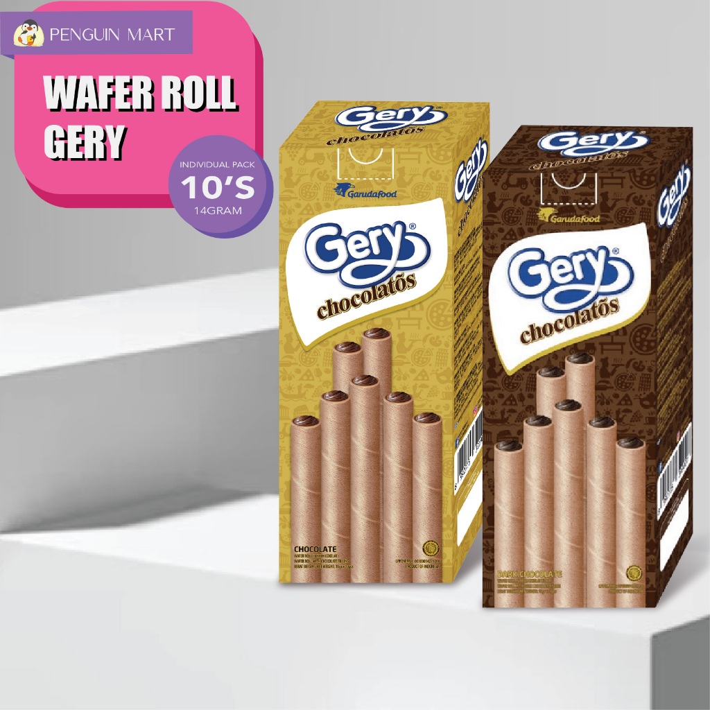 Gery Chocolato's Dark Chocolate / Chocolate Wafer Roll 14gm x 10Pcs ...