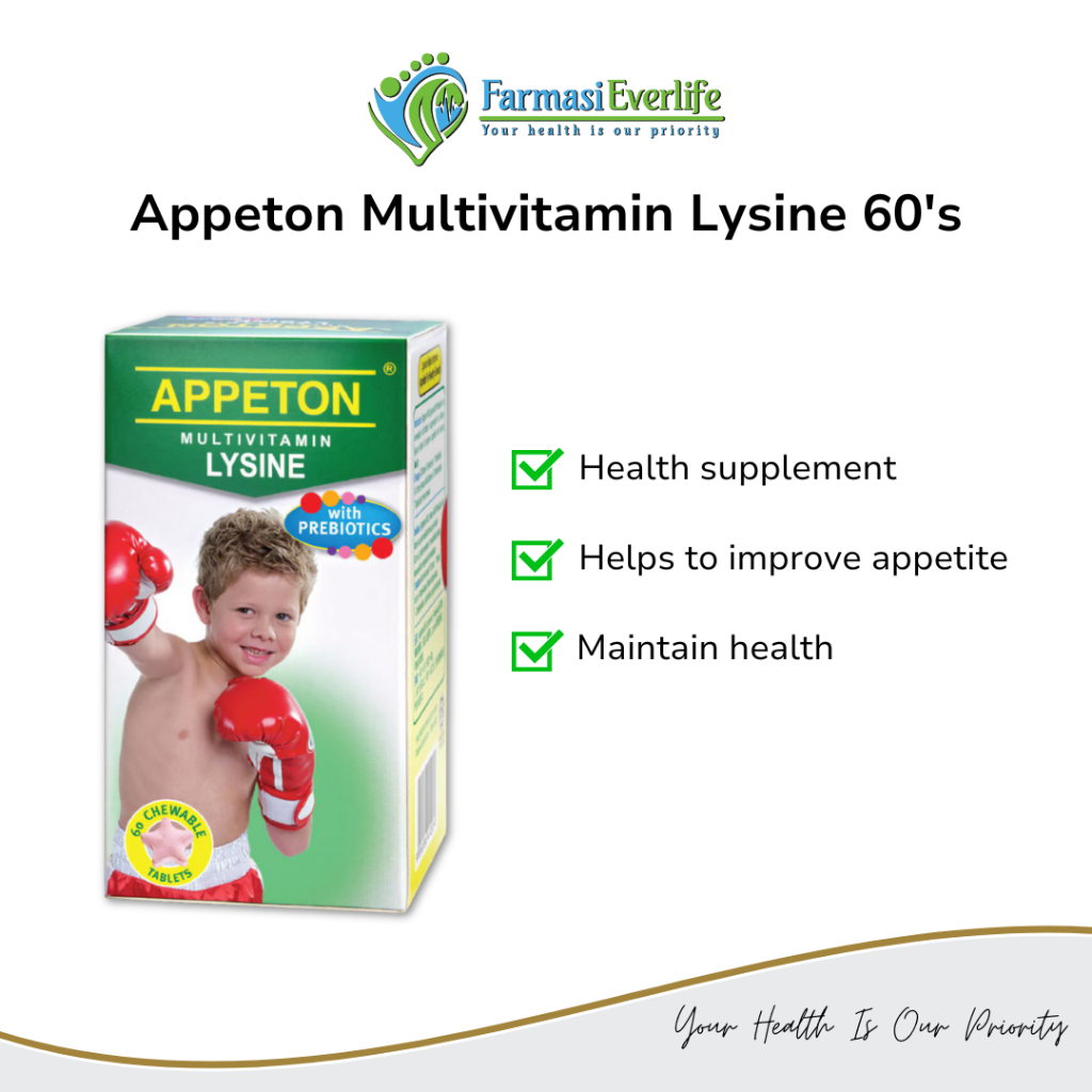 APPETON MV LYSINE + PREBIOTIC TAB 60'S | Shopee Malaysia
