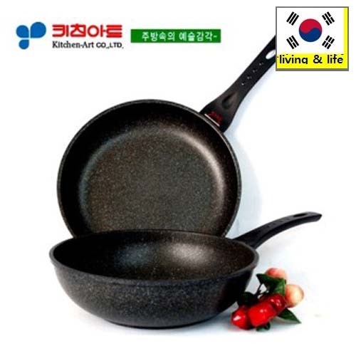 Korean Kitchen-Art 7-Layer Silver Nano Marble Non-stick Pan / Non-Stick ...