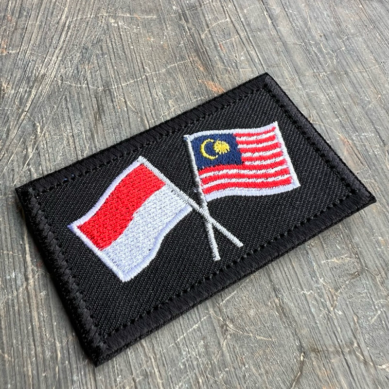 Malaysia Indonesia Embroidered Flag Patches | Shopee Malaysia