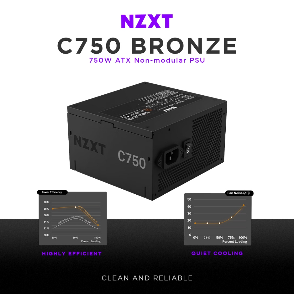 # NZXT C750 BRONZE - 750W Bronze Non-Modular ATX PSU # | Shopee Malaysia