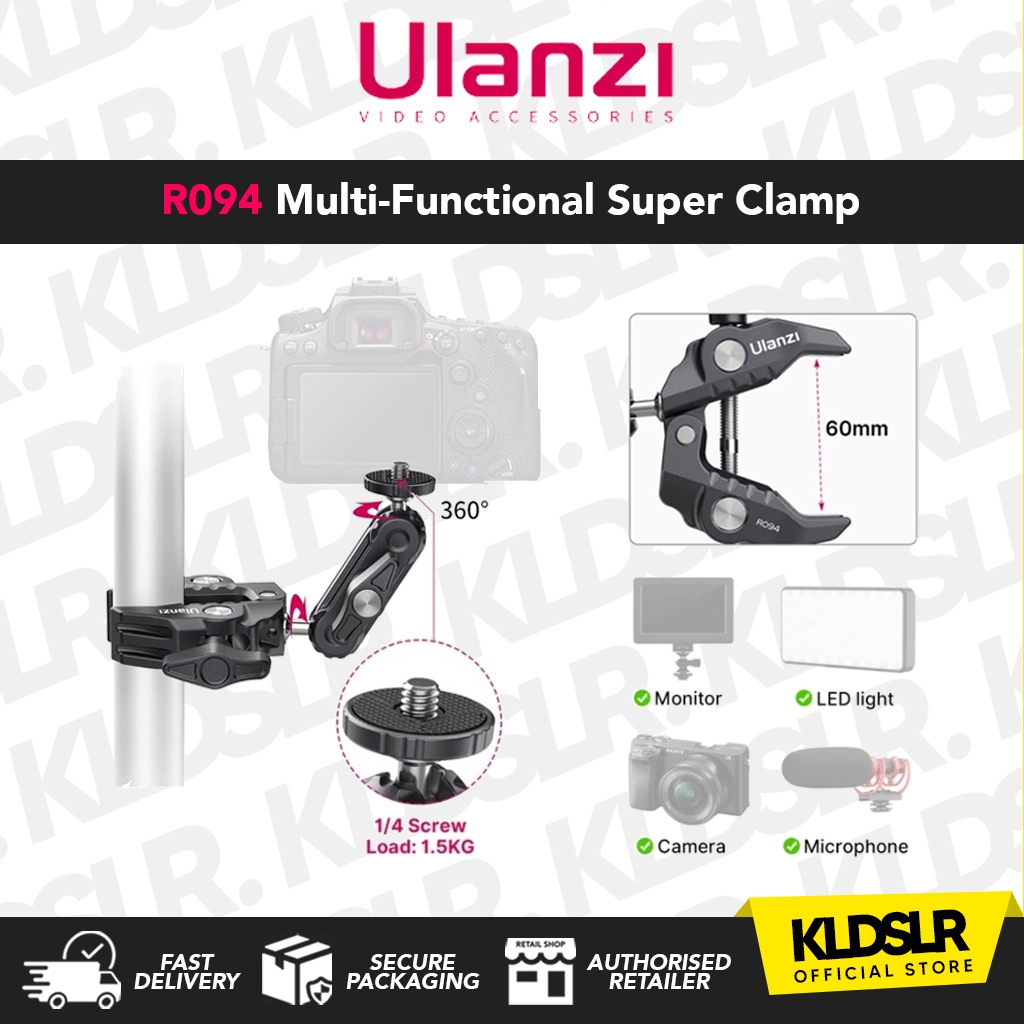 Ulanzi R094 Multi-Functional Super Clamp Ulanzi R094 Metal Super Clamp ...
