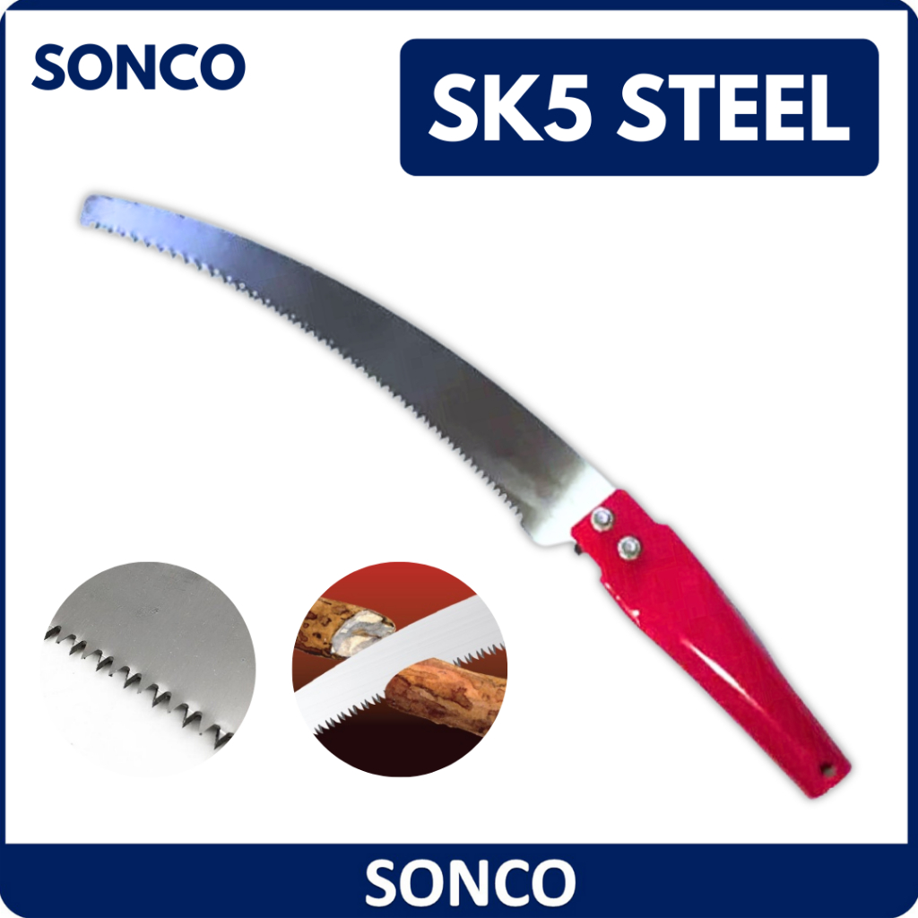 15'' Pruning Saw branch cutter with Hook Heavy Duty Hook Saw Gergaji ...
