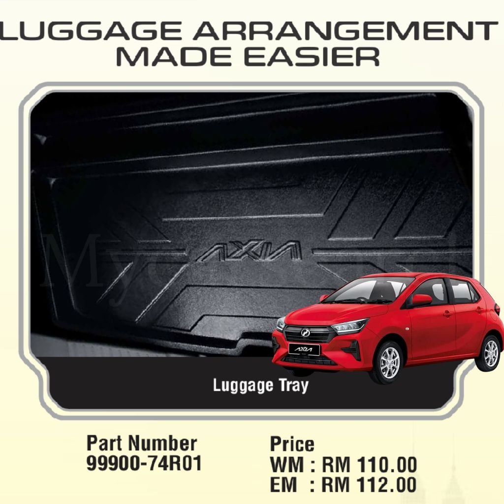 💯% ORIGINAL PERODUA GEAR UP Perodua Axia Boot Tray Lapik Bonet ...