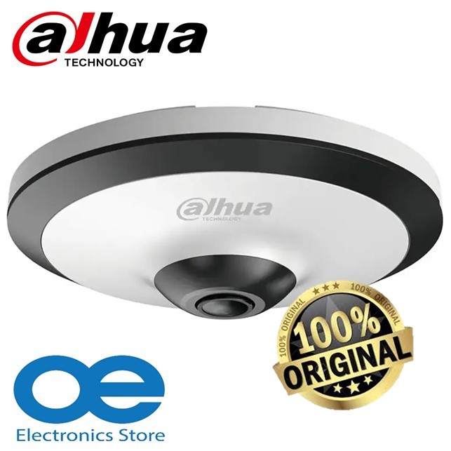 DAHUA IPC-EW5541-AS Network 5MP H.265+ True WDR Built in Mic WizMind IR Fisheye Network Camera ...