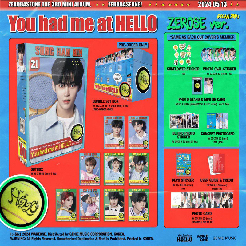 ZEROBASEONE ZEROSE VER POCA ALBUM (SEALED) | Shopee Malaysia