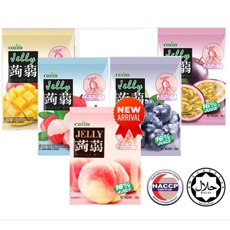 Cozzo Jushida Konnyaku Jelly (8x20g) Peach / Passion Fruit / Lychee / Blueberry / Mango ...