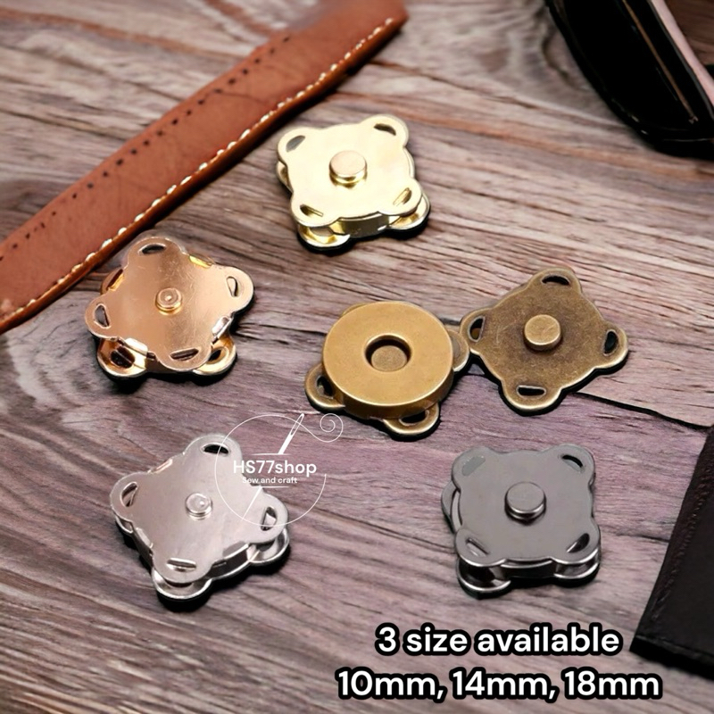 [ 10mm, 14mm & 18mm ] Sew On Magnet Button/ Butang Magnet Jenis Jahit ...