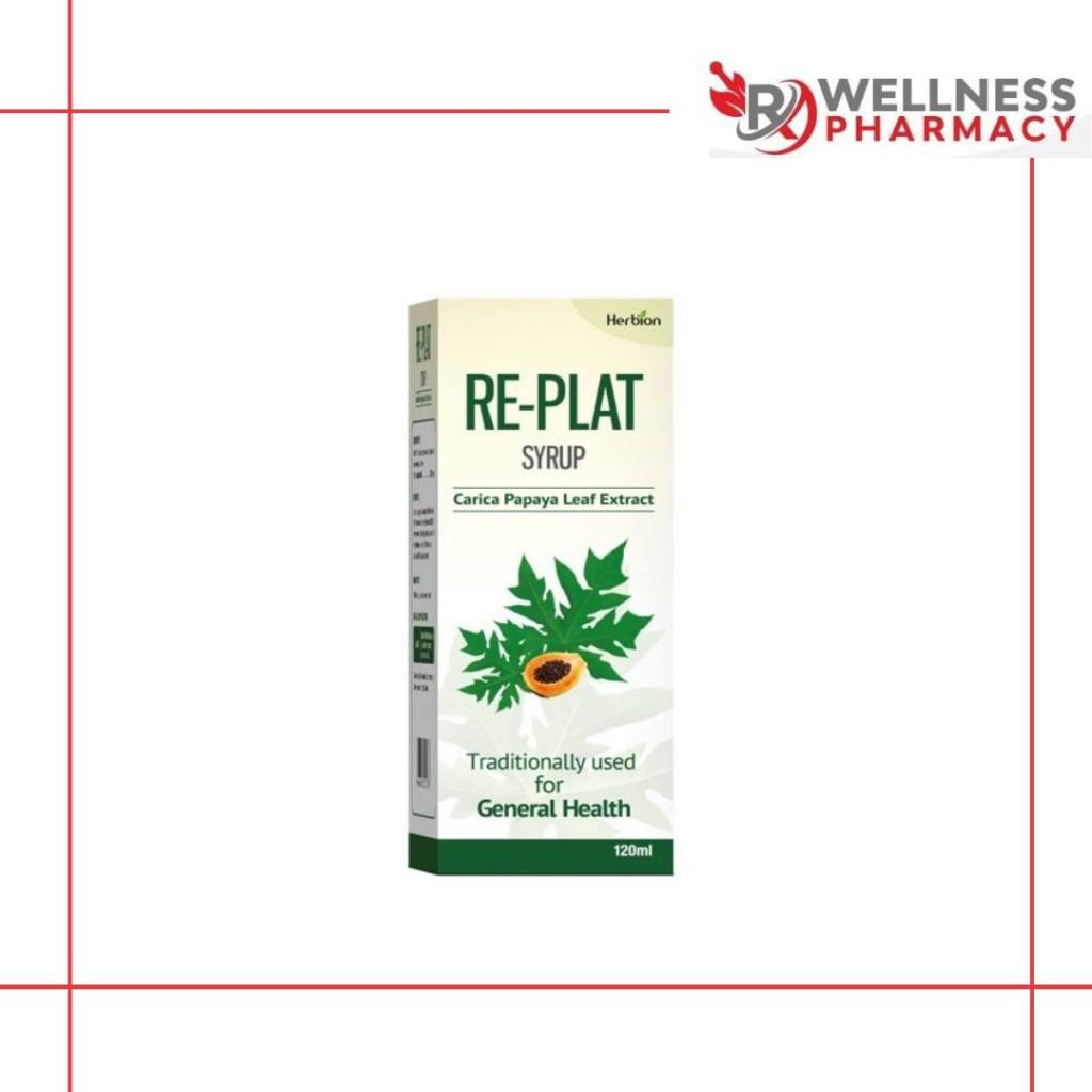Re-Plat Syrup for General Health (Carica Papaya Leaf Extract) 120ml ...