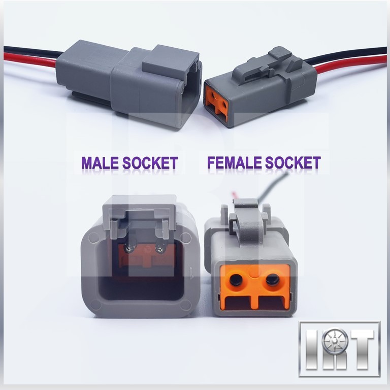 2 Pin Deutsch Socket Connector Engine Wiring Harness Pigtail Soket ...