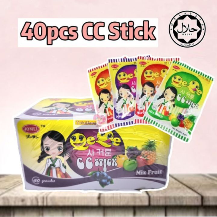 [40PCS] JOMEI CC STICK YOGURT MIXED FRUITS FLAVOR CANDY JAJAN QEQE GULA ...