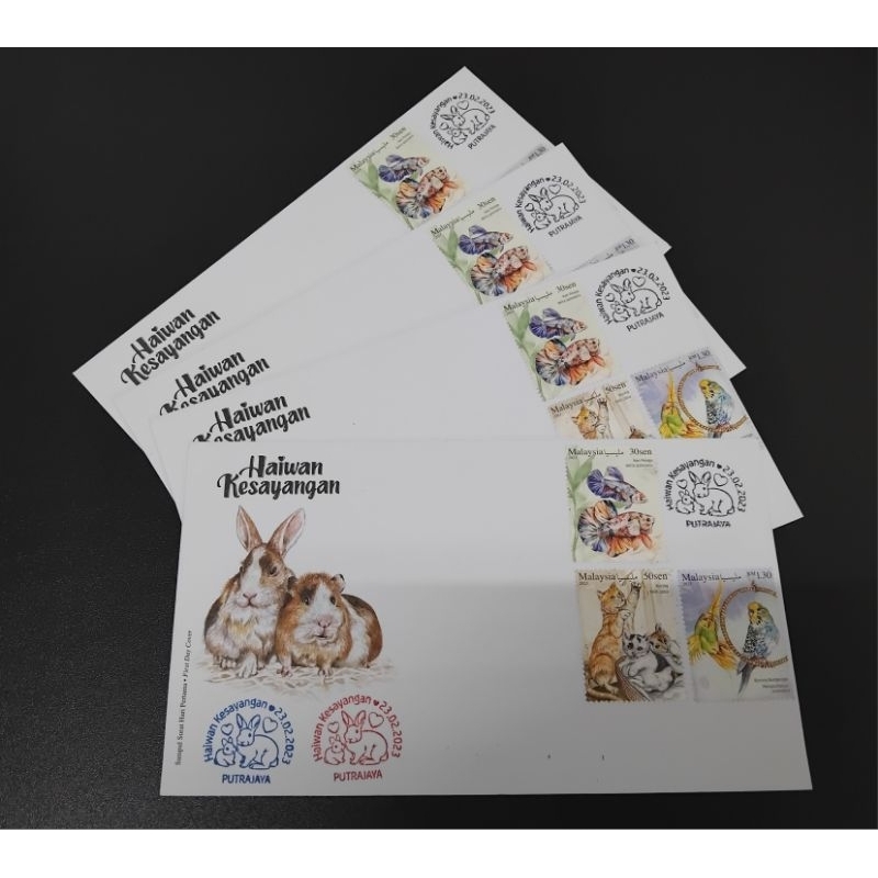 Sampul Surat Hari Pertama (FDC) "Haiwan Kesayangan" 2023 Dengan Setem ...
