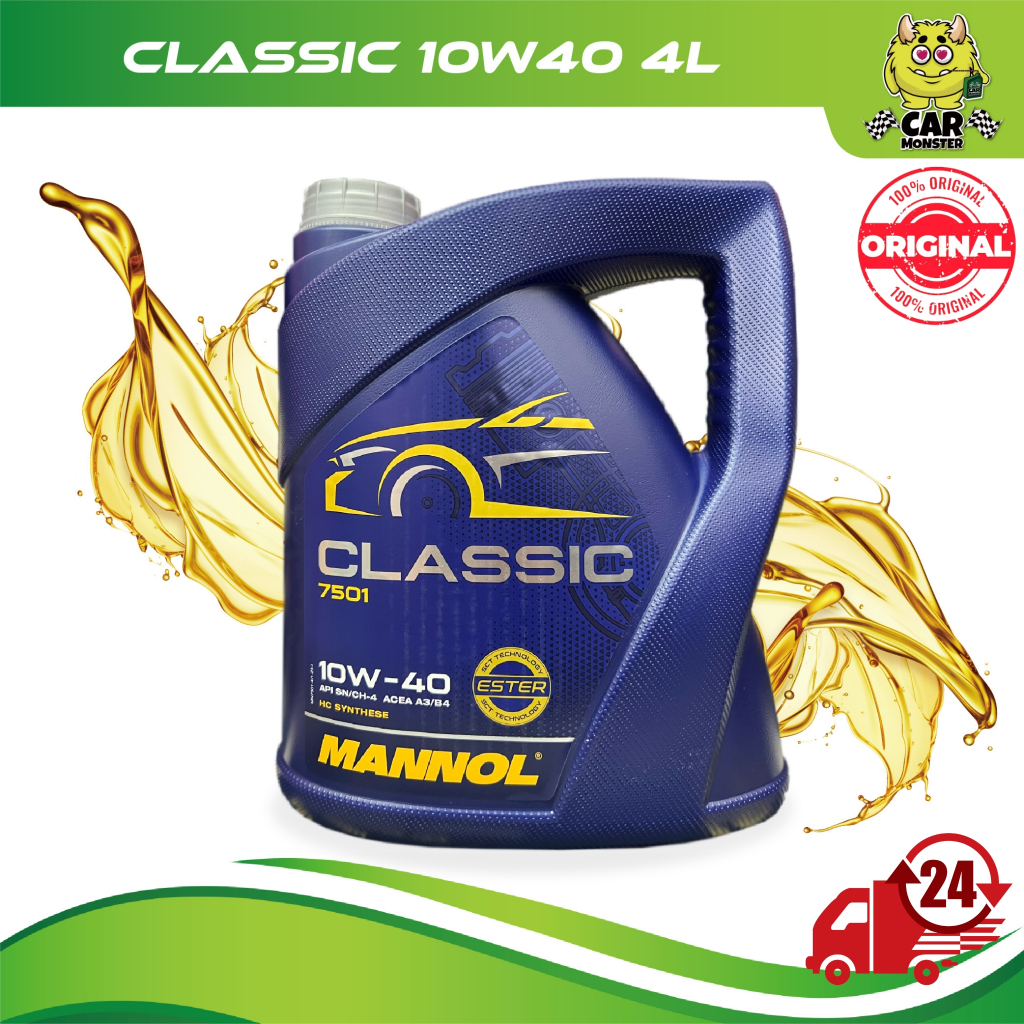 ORIGINAL MANNOL CLASSIC 10W40 7501 Semi Synthetic Engine Oil with Ester ...