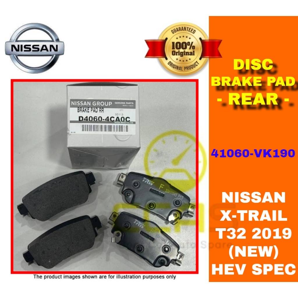 (100% ORIGINAL) NISSAN X-TRAIL T32 2019 (NEW) BRAKE PAD (REAR)(MANUAL ...