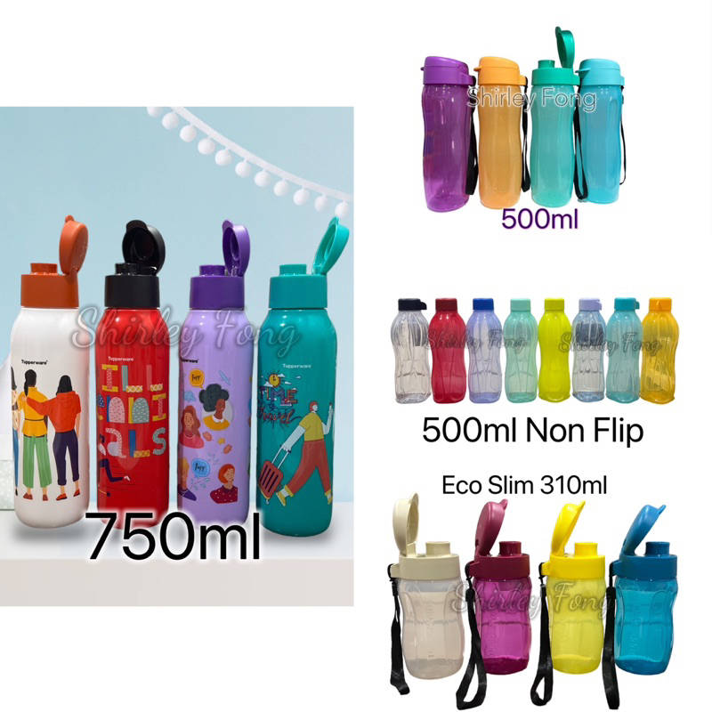 Tupperware combo Eco Bottle 500ml / Eco Flip 750ml / Eco Slim 310ml ...