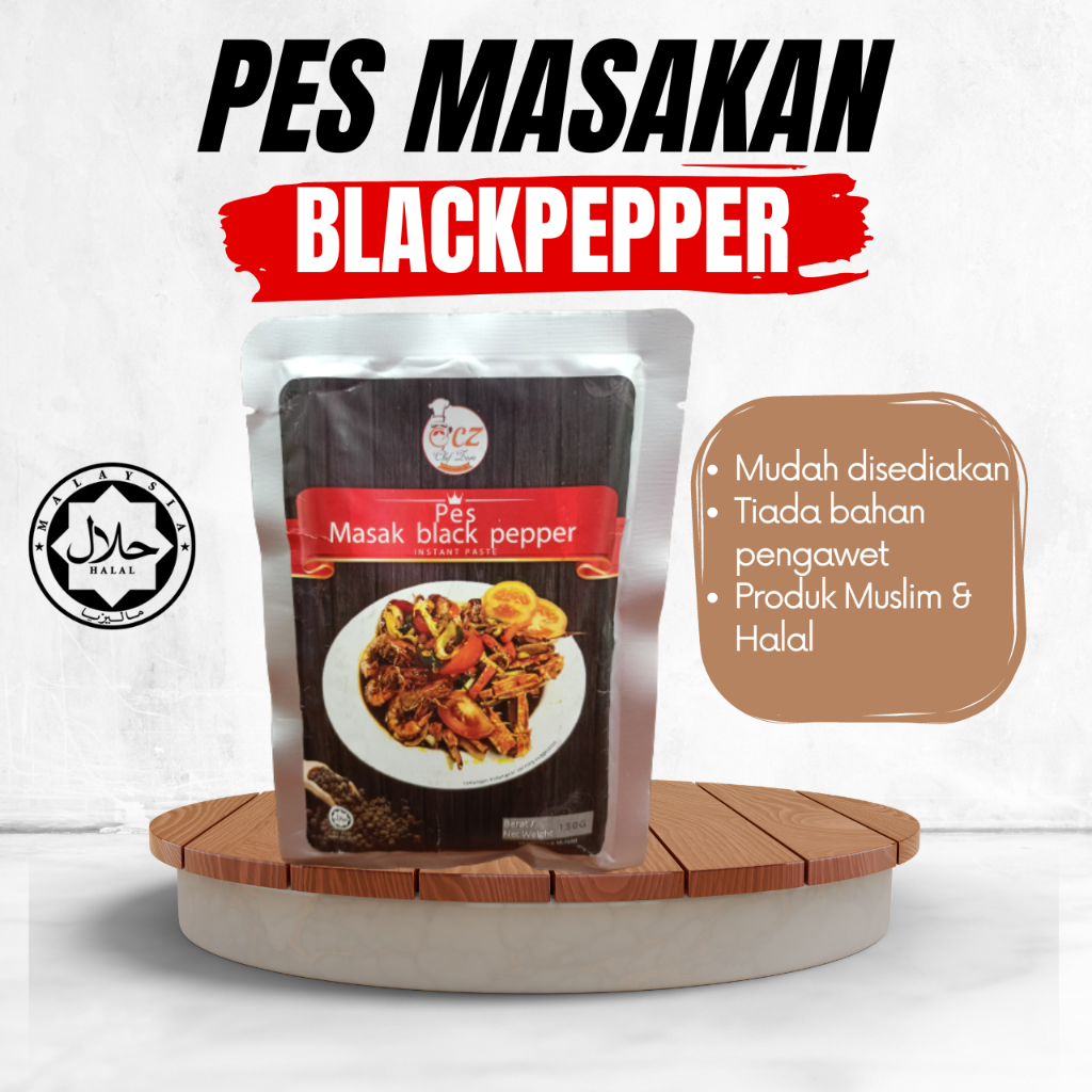 CHEF ZAM Pes Masak Black Pepper (150Gram) Cooking paste Pes masakan ...