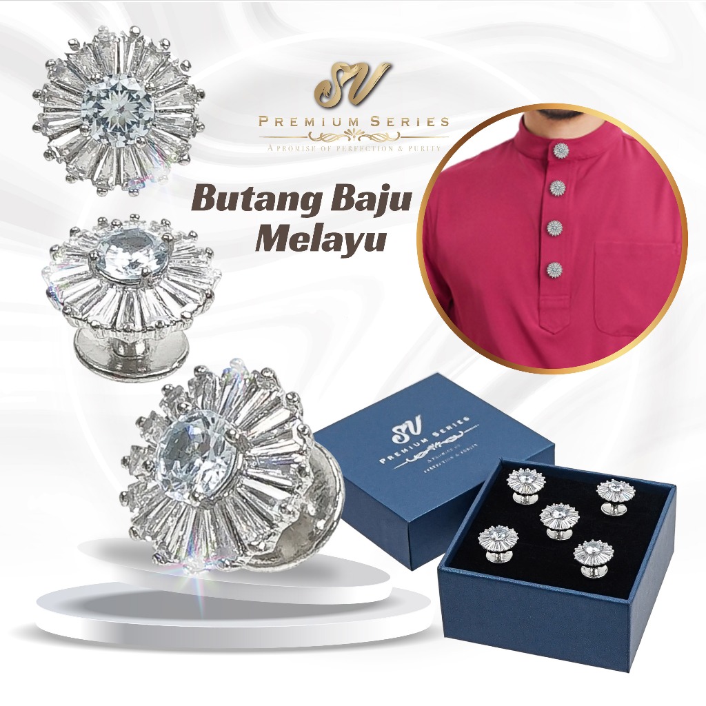 Butang Baju Melayu Set 5 Pcs Exclusive Nikah Kahwin Malay Baju Melayu ...
