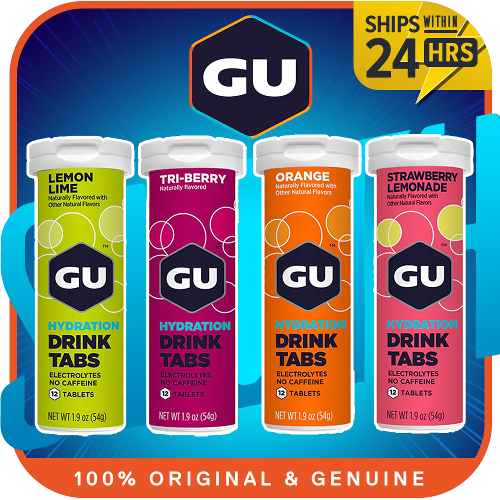 GENUINE GU ENERGY TABLETS - Hydration Electrolyte Drink Tablets, 12 ...