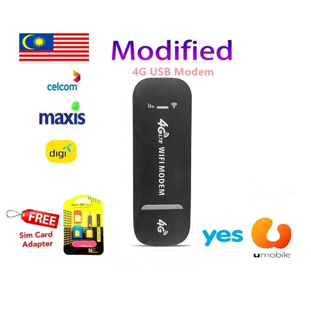 【FREE Sim Tray】 Modem WiFi Modified Unlimited 4G LTE Wireless Router ...