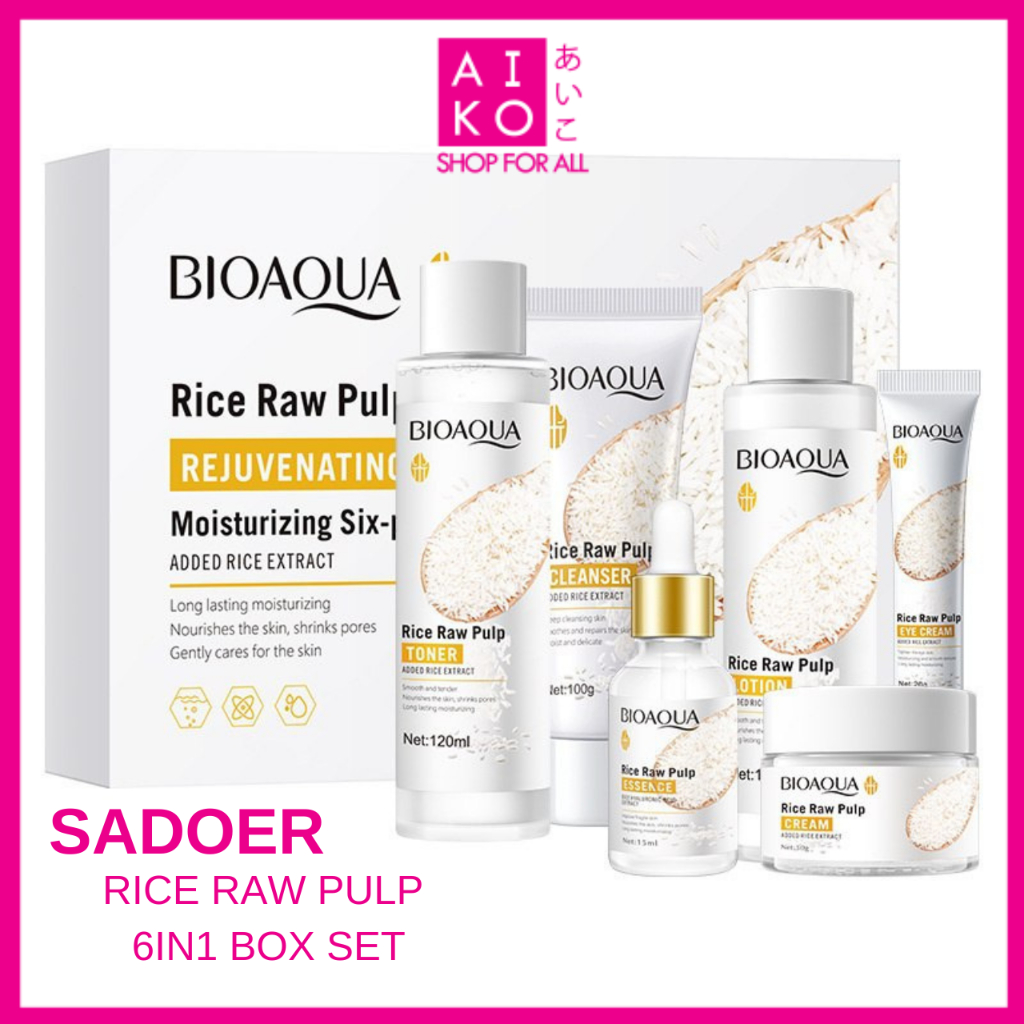 (AIKO) BIOAQUA RICE RAW PULP 6IN1 BOX SET (BQY79713) 1BOX | Shopee Malaysia