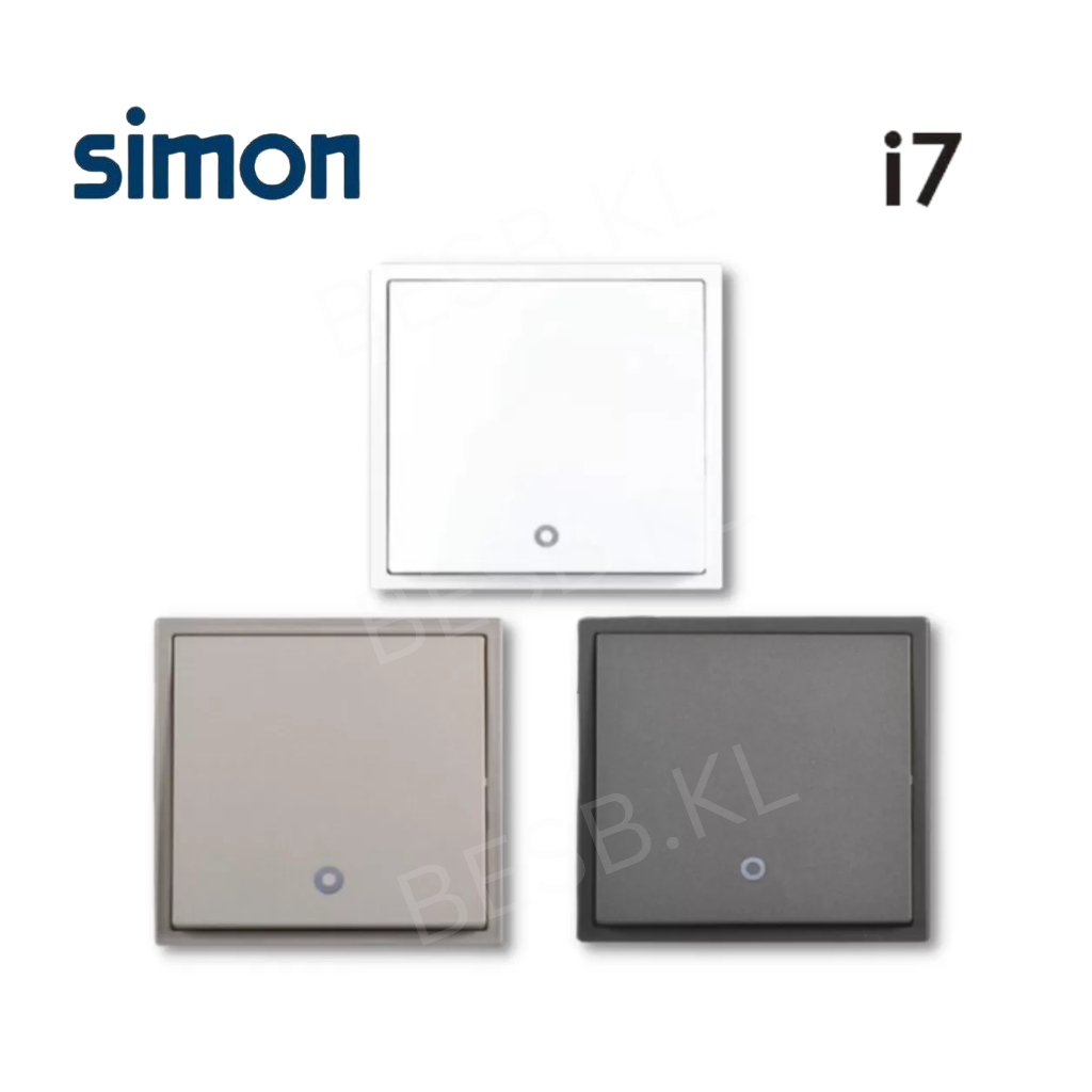 Simon I7 702023 702024 20A 1 Gang 1/2 Way Double Pole Switch with Blue ...